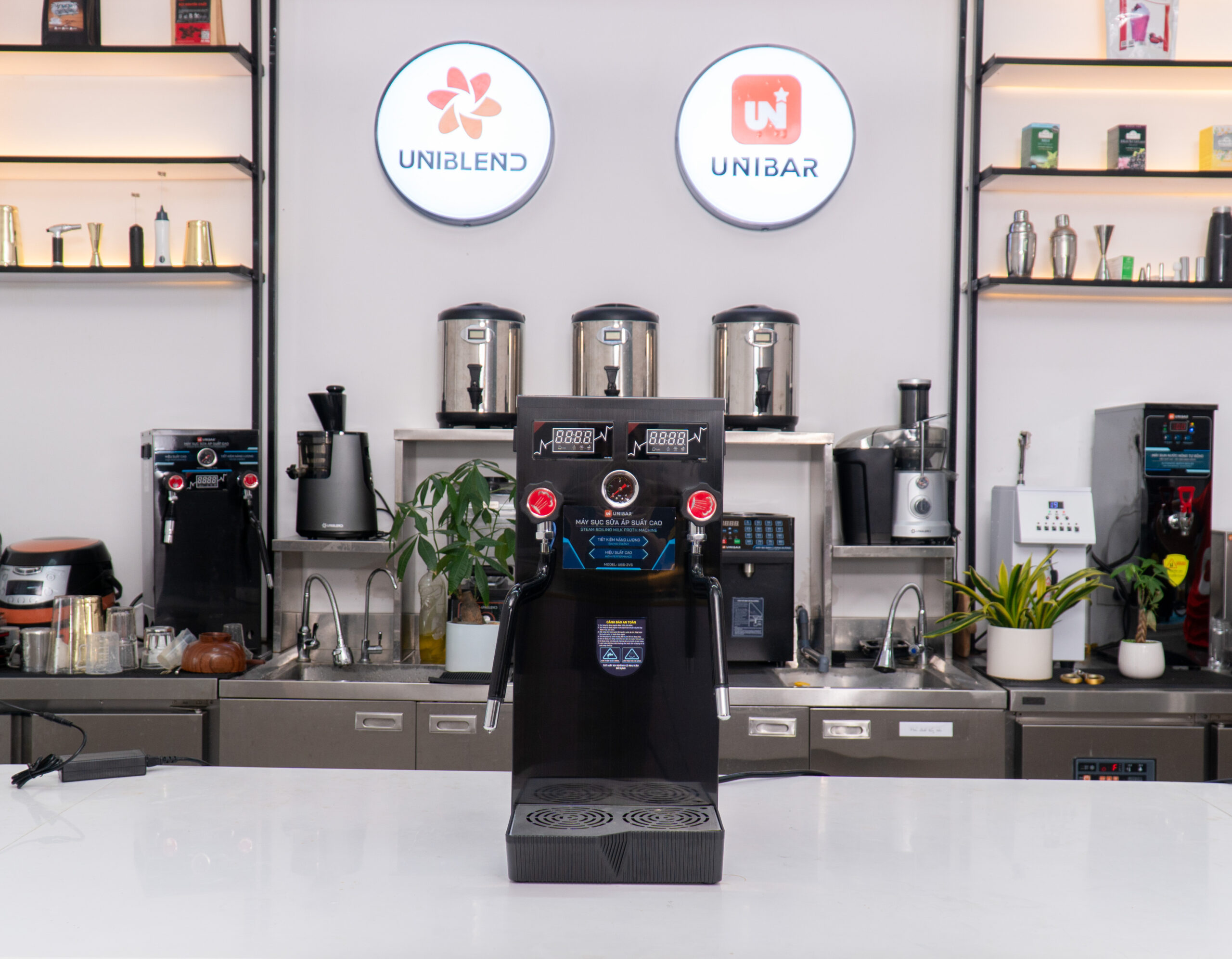 MÁY SỤC SỮA ÁP SUẤT CAO UNIBAR UBS-2VS CHUYÊN DỤNG PHA TRÀ SỮA - UNIVIETNAM