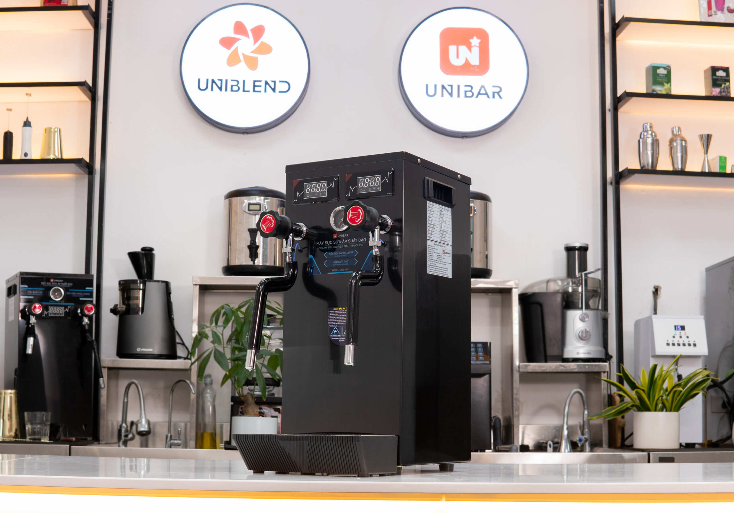 MÁY SỤC SỮA ÁP SUẤT CAO UNIBAR UBS-2VS CHUYÊN DỤNG PHA TRÀ SỮA - UNIVIETNAM