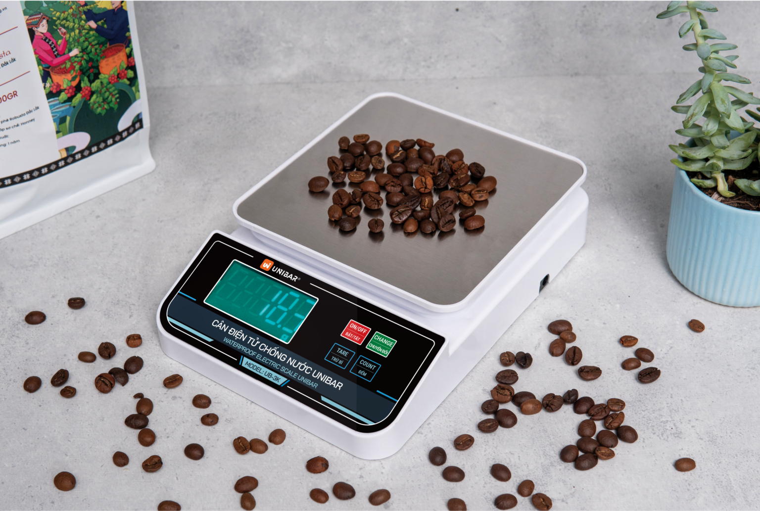CÂN ĐIỆN TỬ CHỐNG NƯỚC UNIBAR UDC-3K (model cũ: UB-3K) - UNIVIETNAM