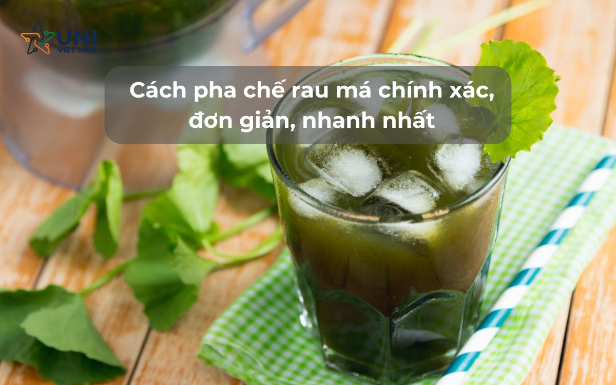 Cách pha chế rau má chính xác, đơn giản, nhanh nhất - UNIVIETNAM
